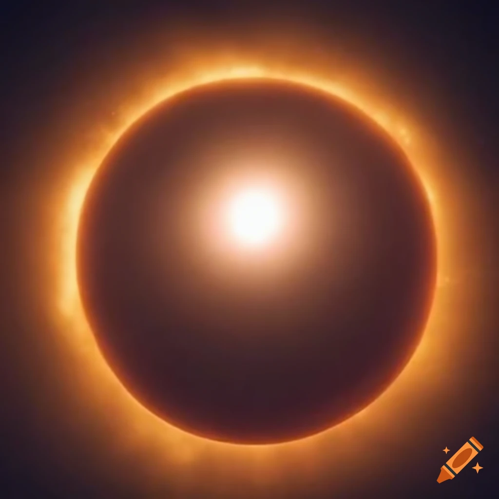 Total solar eclipse with ai artifacts for humor on Craiyon