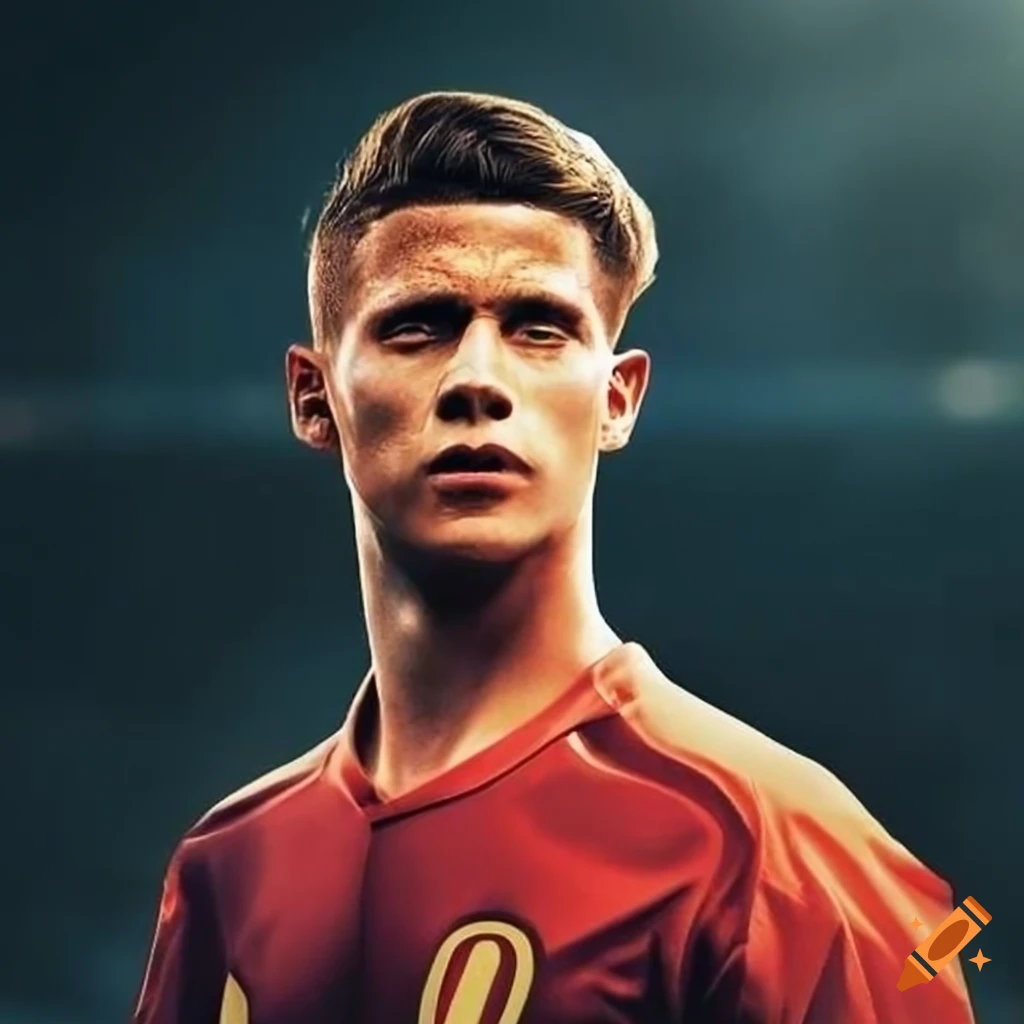 Football player in action on Craiyon