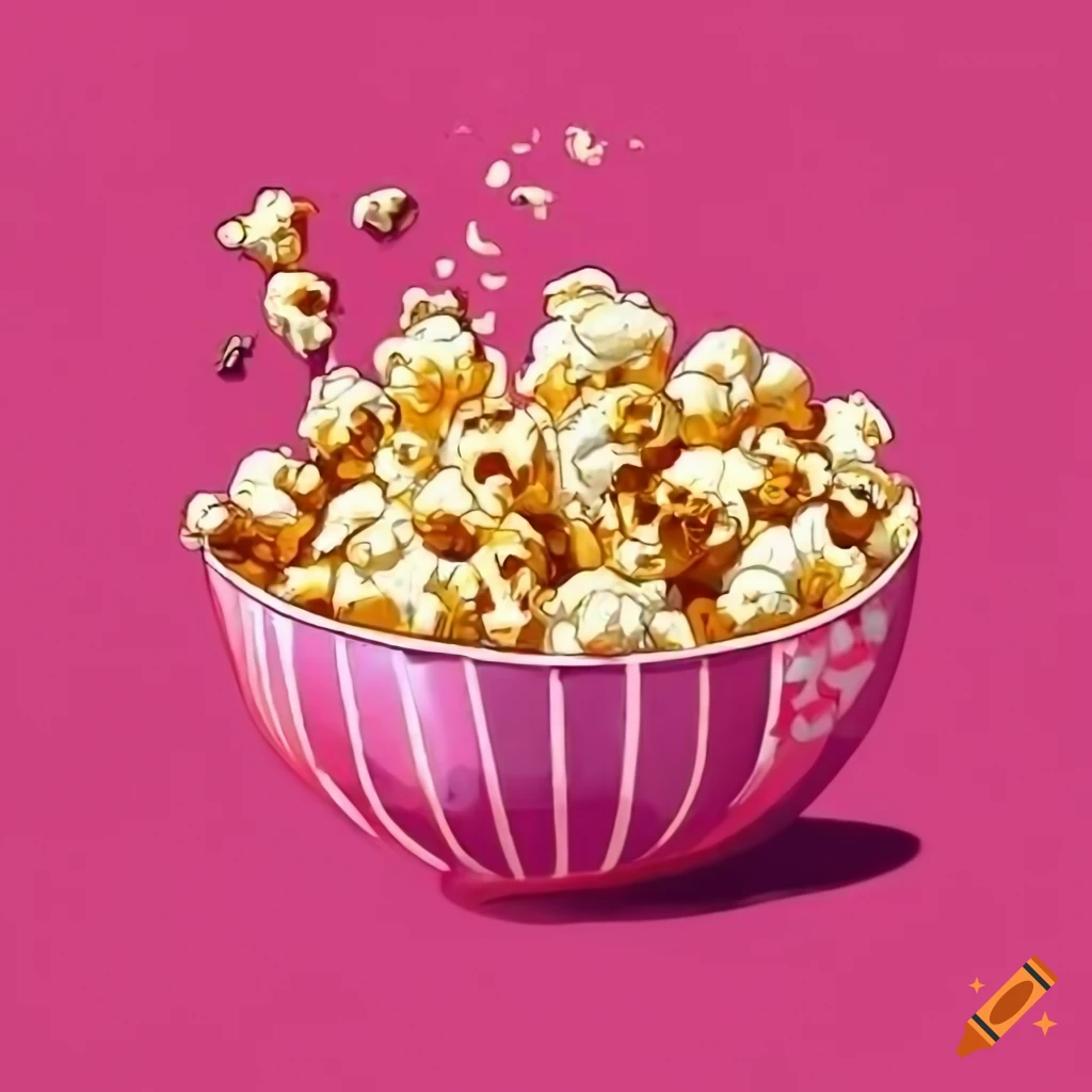 Popcorn pink background on Craiyon