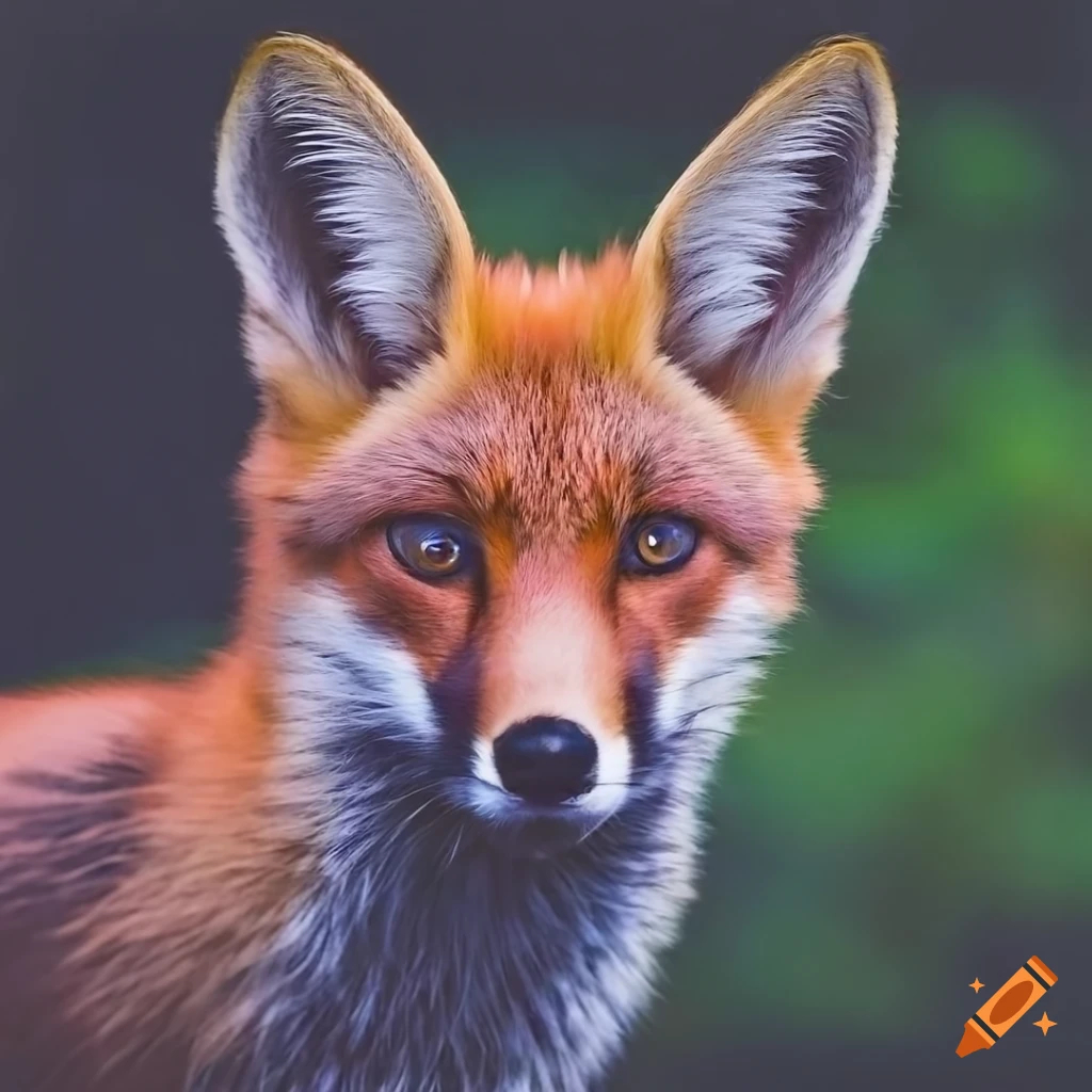 Vintage depiction of lady fox on Craiyon