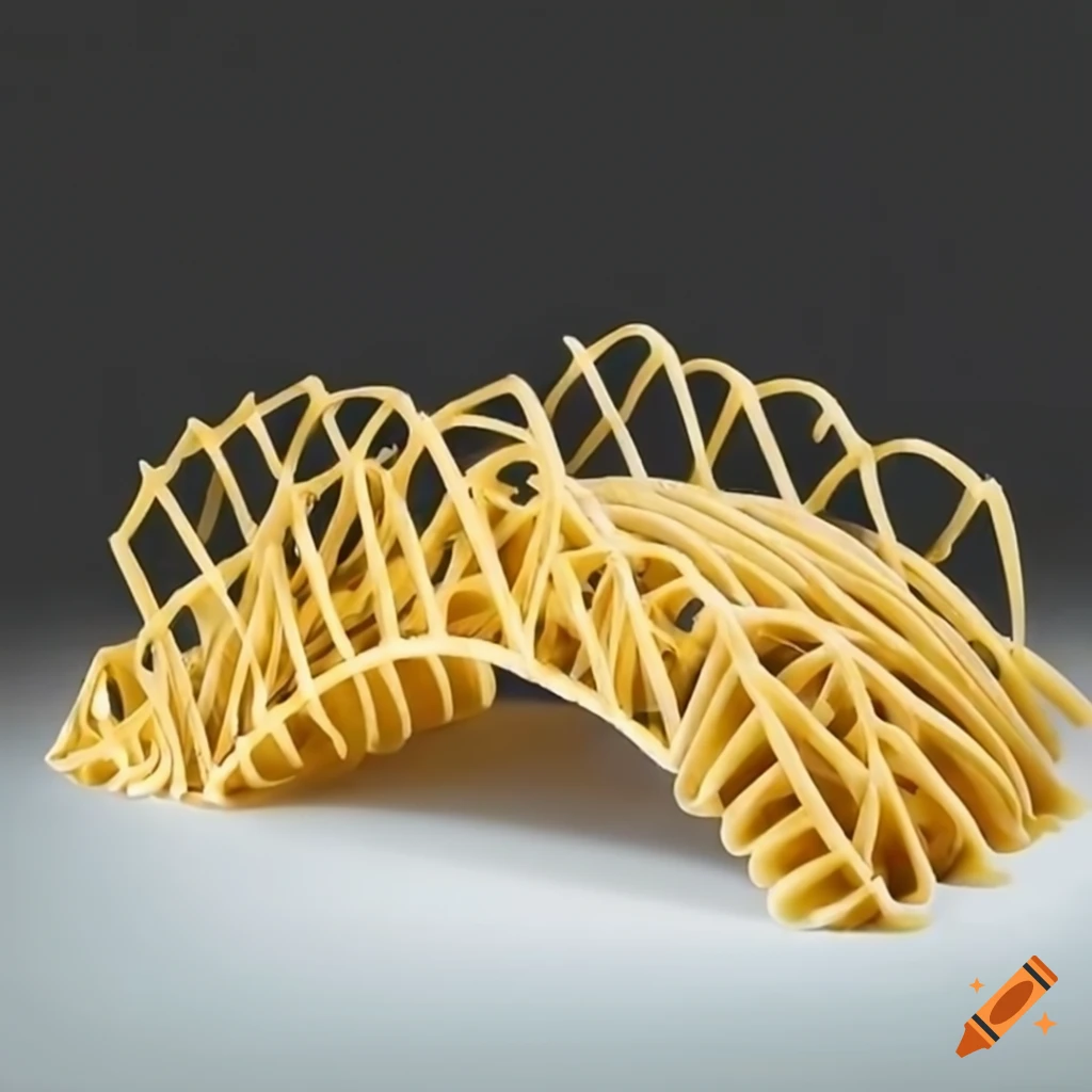 Bridge made of pasta on Craiyon