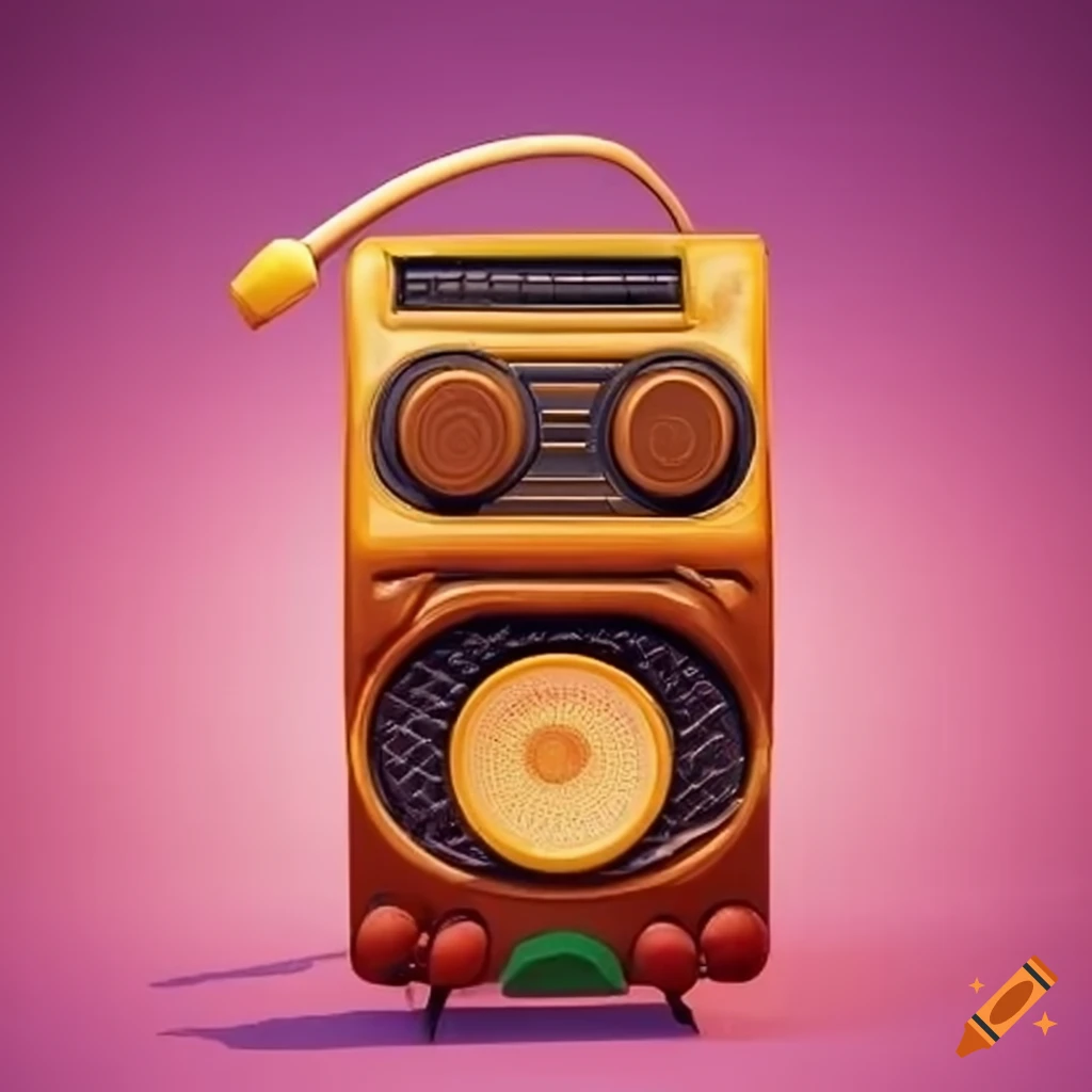 Stylized radio on Craiyon