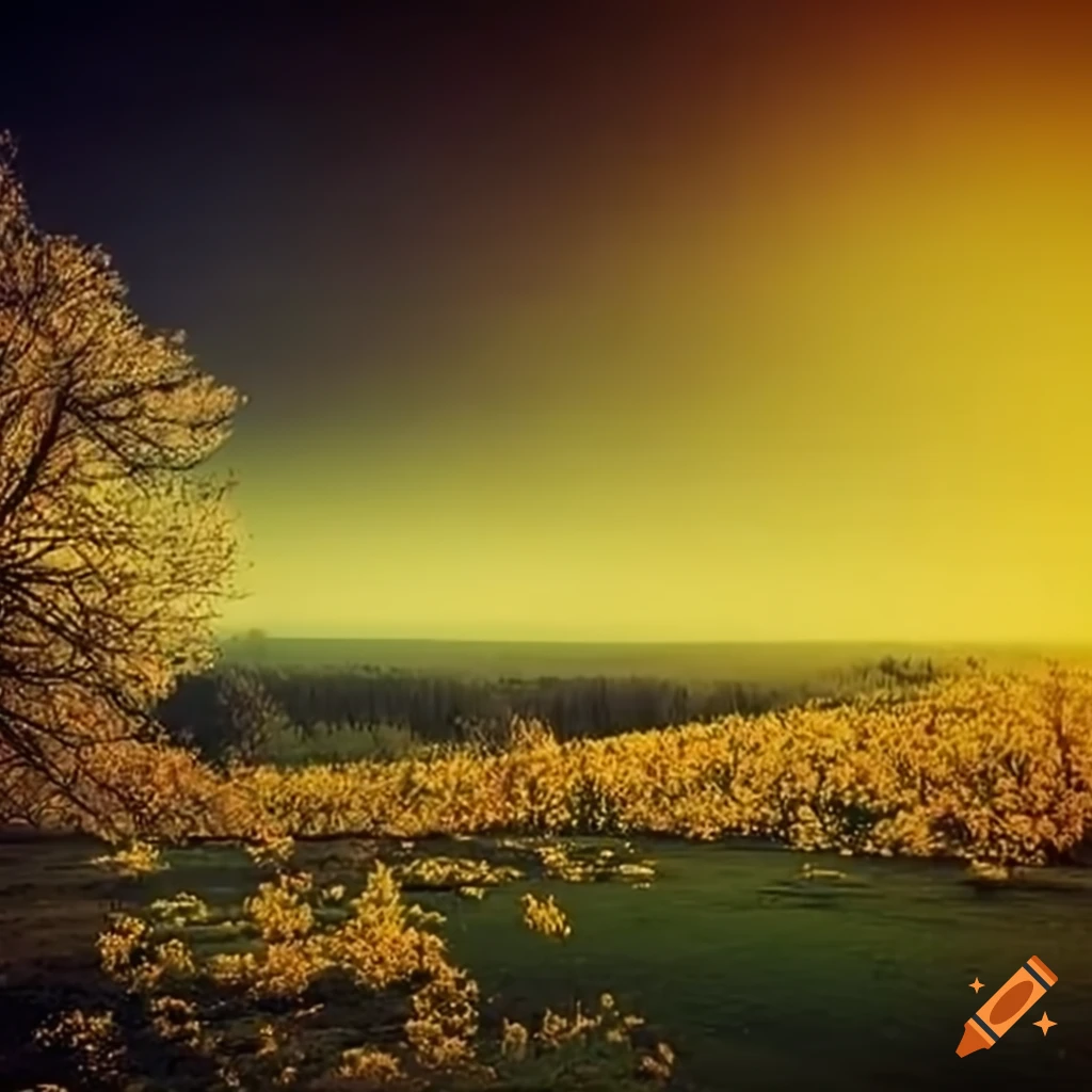 Breathtaking vintage spring landscape on Craiyon