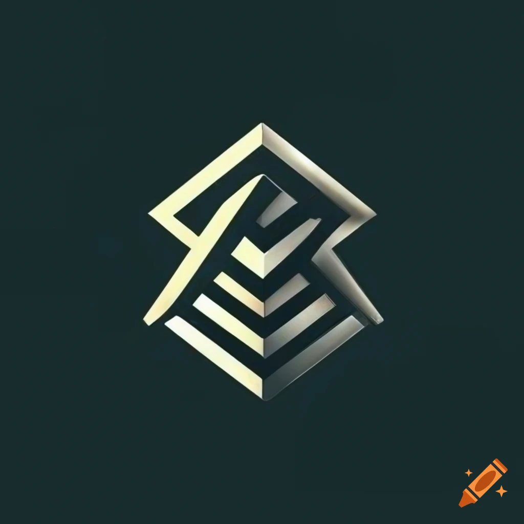 Geometric figure logo design on Craiyon