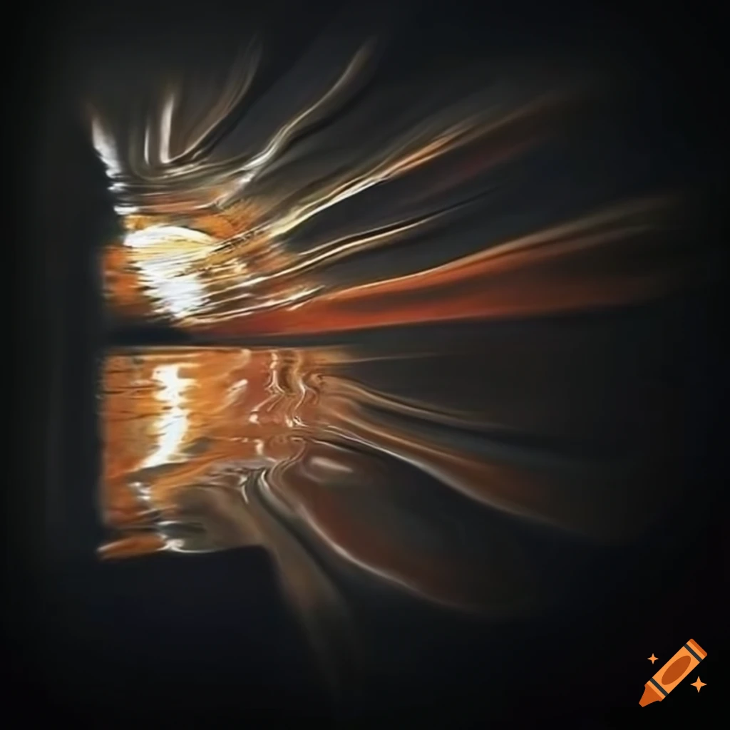 Contrast shadow art with sunlight and water ripple reflections on Craiyon