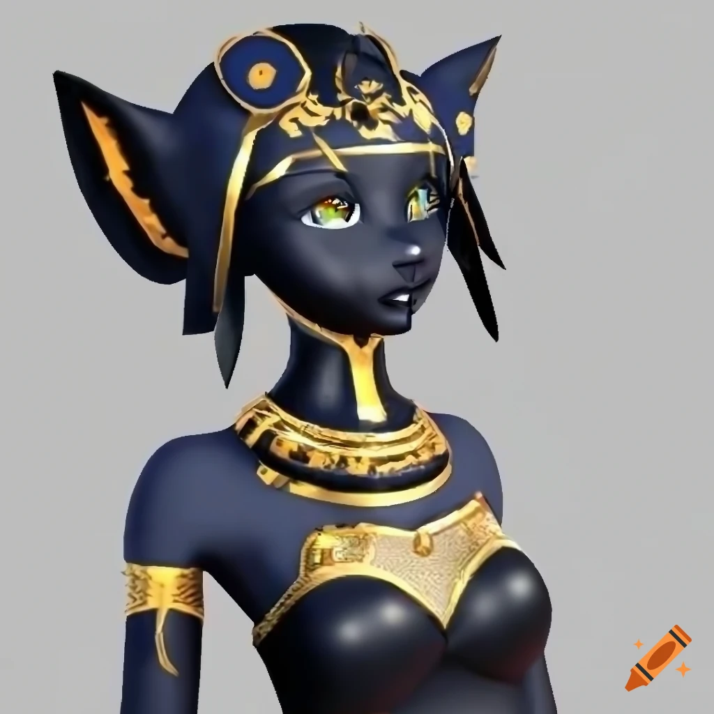 Bastet mmd 3d render on Craiyon