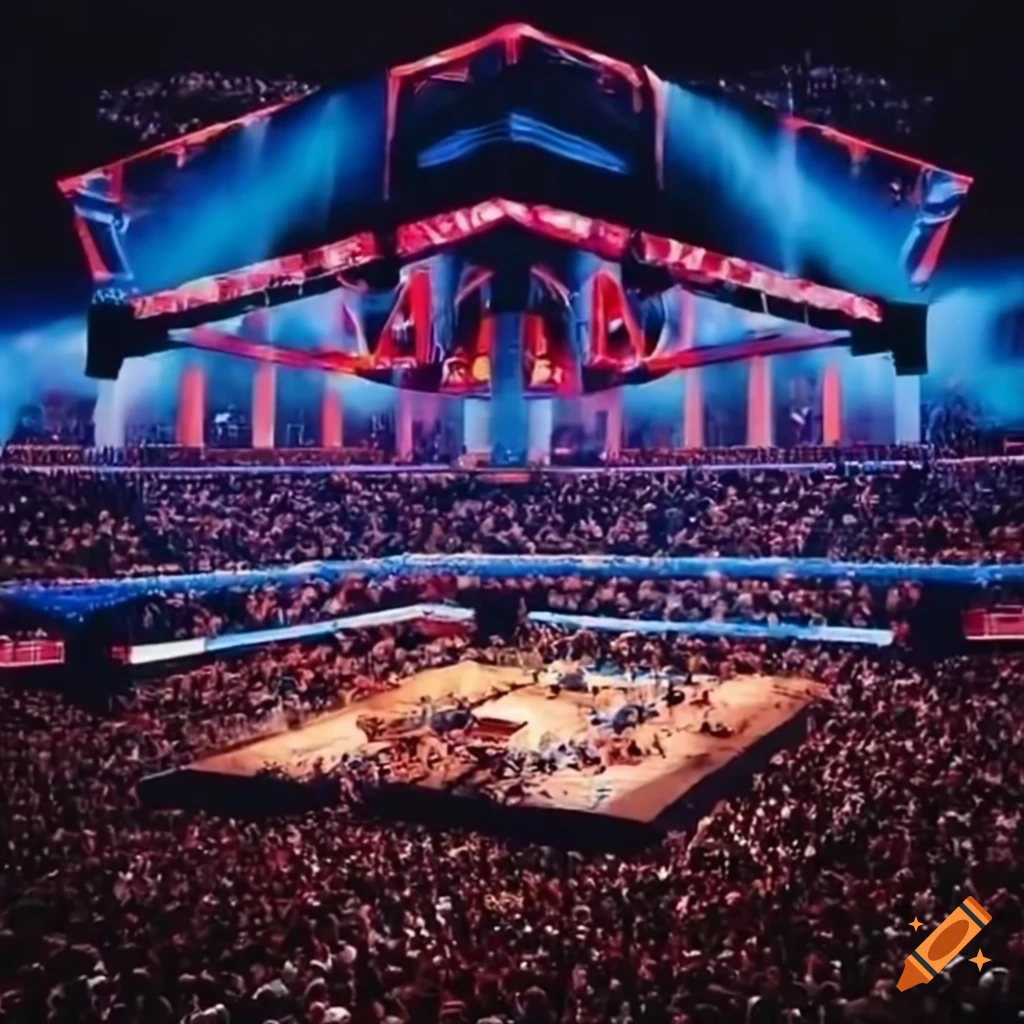 Custom wrestling stage set in Africa on Craiyon