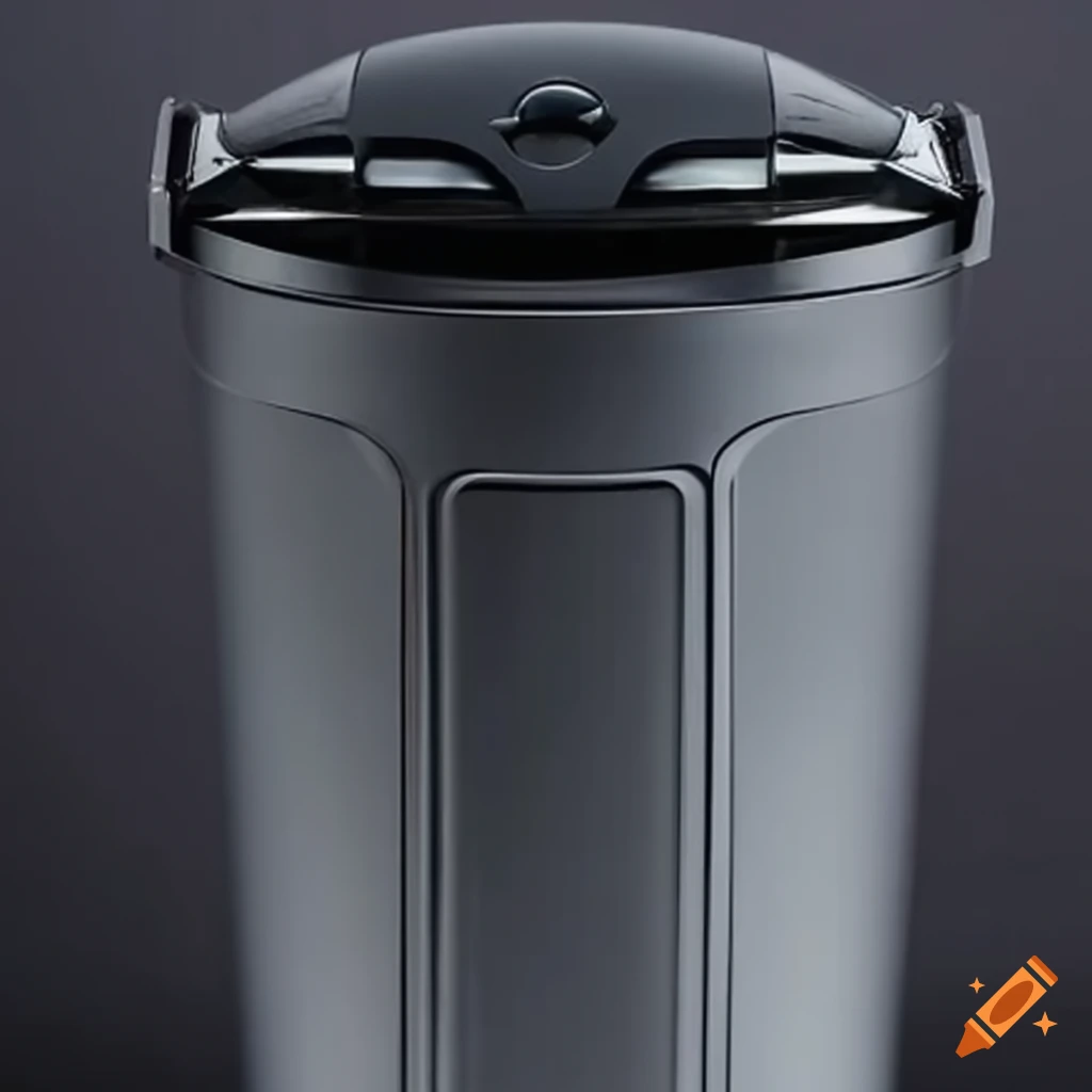 Self-compressing trash can on Craiyon