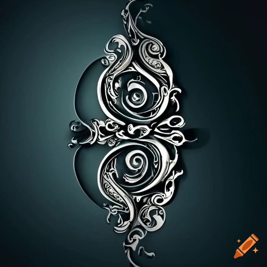 Intricate design with delicately curved filigree lines on Craiyon