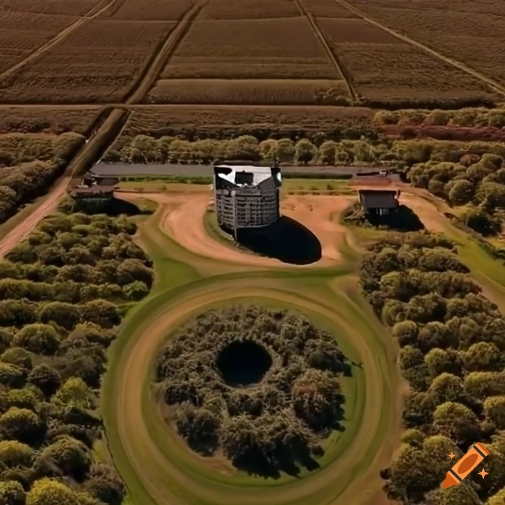 Hidden cannabis farm at AMD HQ in Santa Clara, California, drone view ...