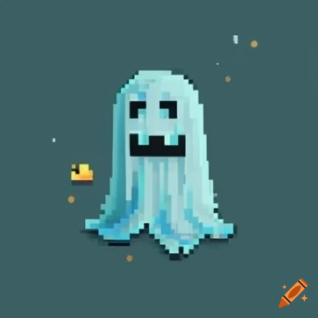 Pixelated ghost on Craiyon