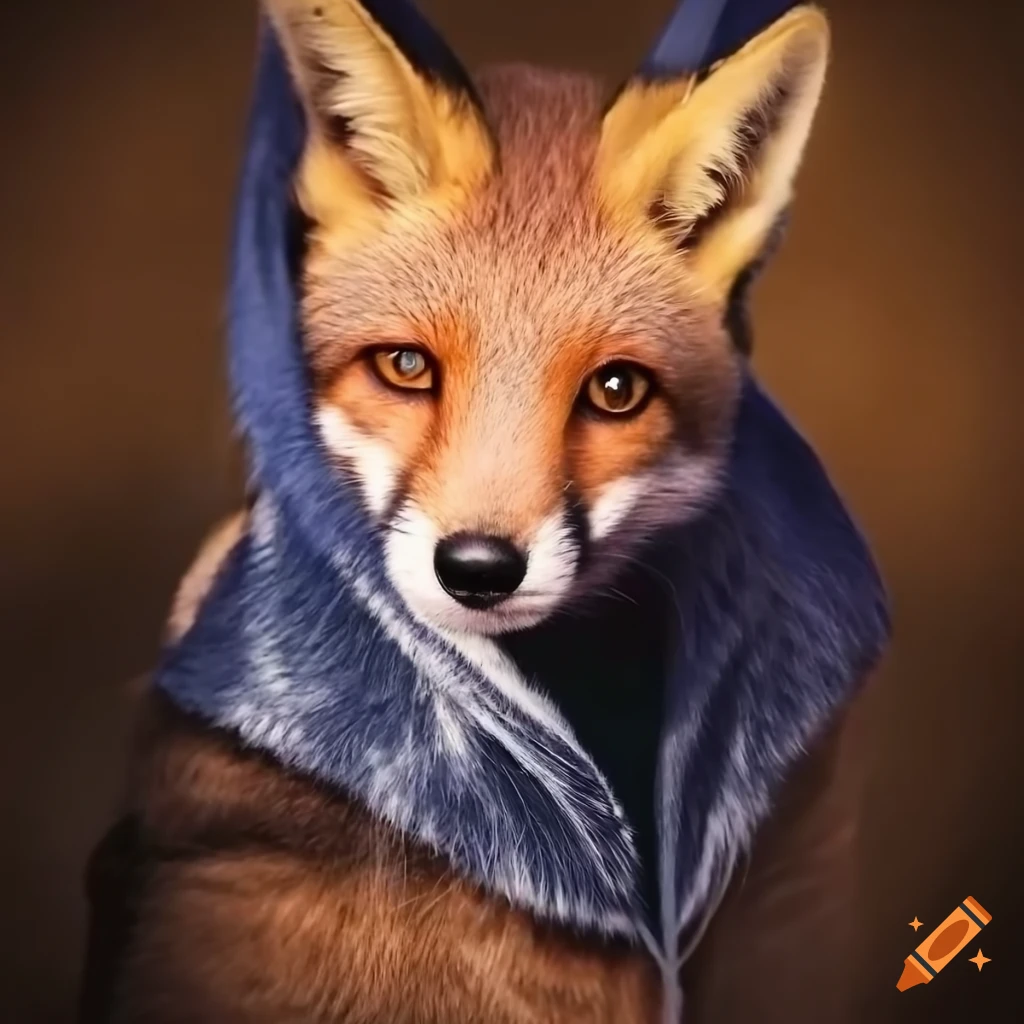 Vintage depiction of lady fox on Craiyon