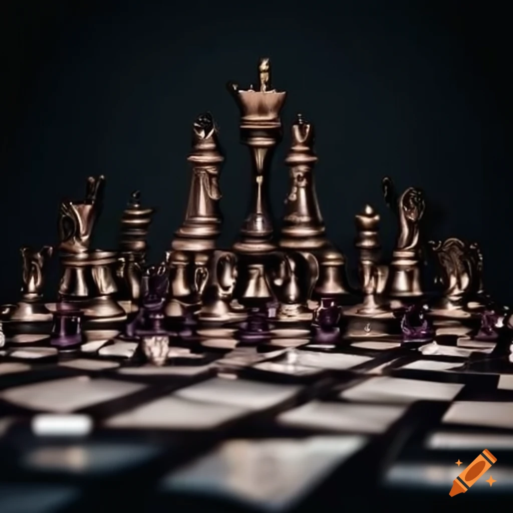 Chess set on Craiyon