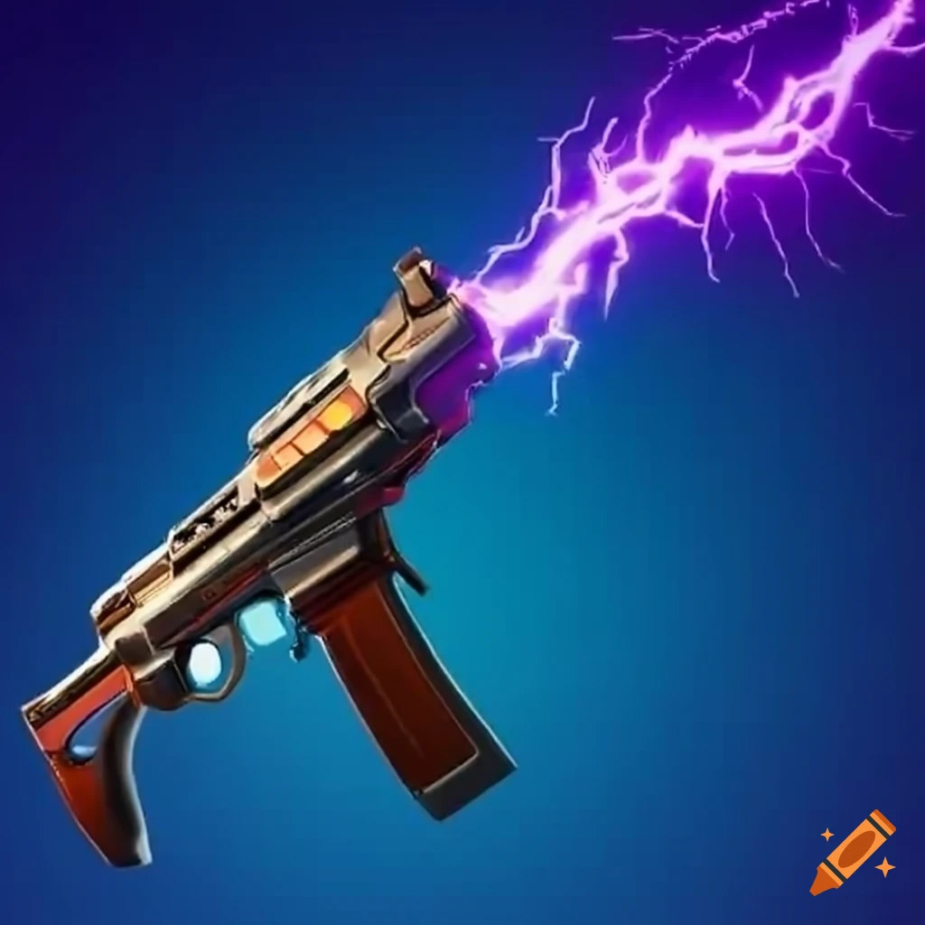 Lightning beam gun in fortnite game on Craiyon