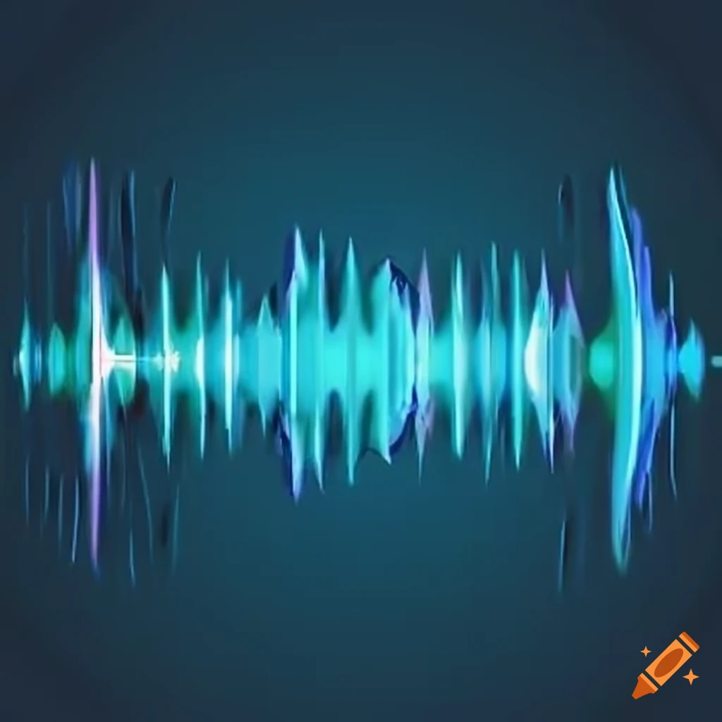 Distorted sound waves on Craiyon