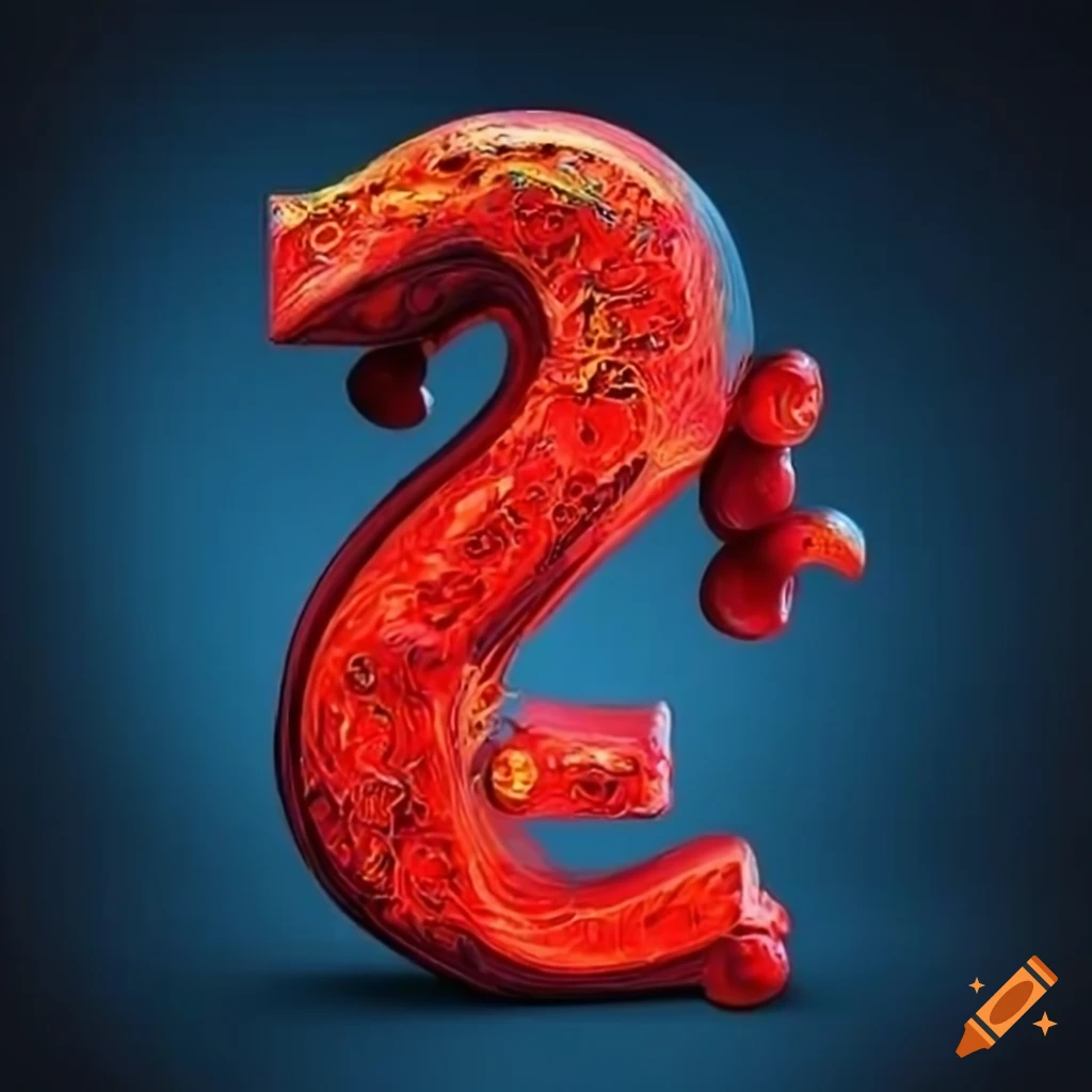 Symbol of wealth and growth with the number 8 in red on Craiyon