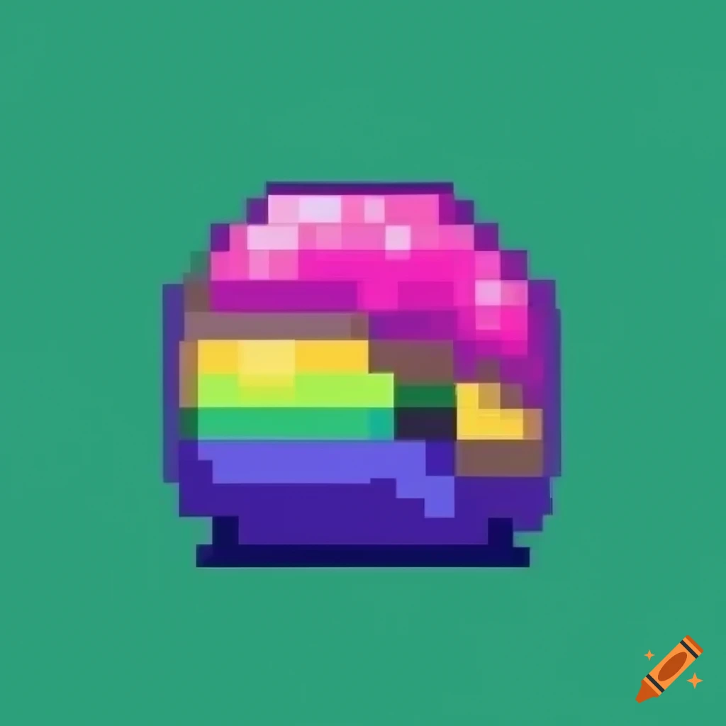 Pixel art rainbow block, a versatile ingredient like a pokémon item on ...