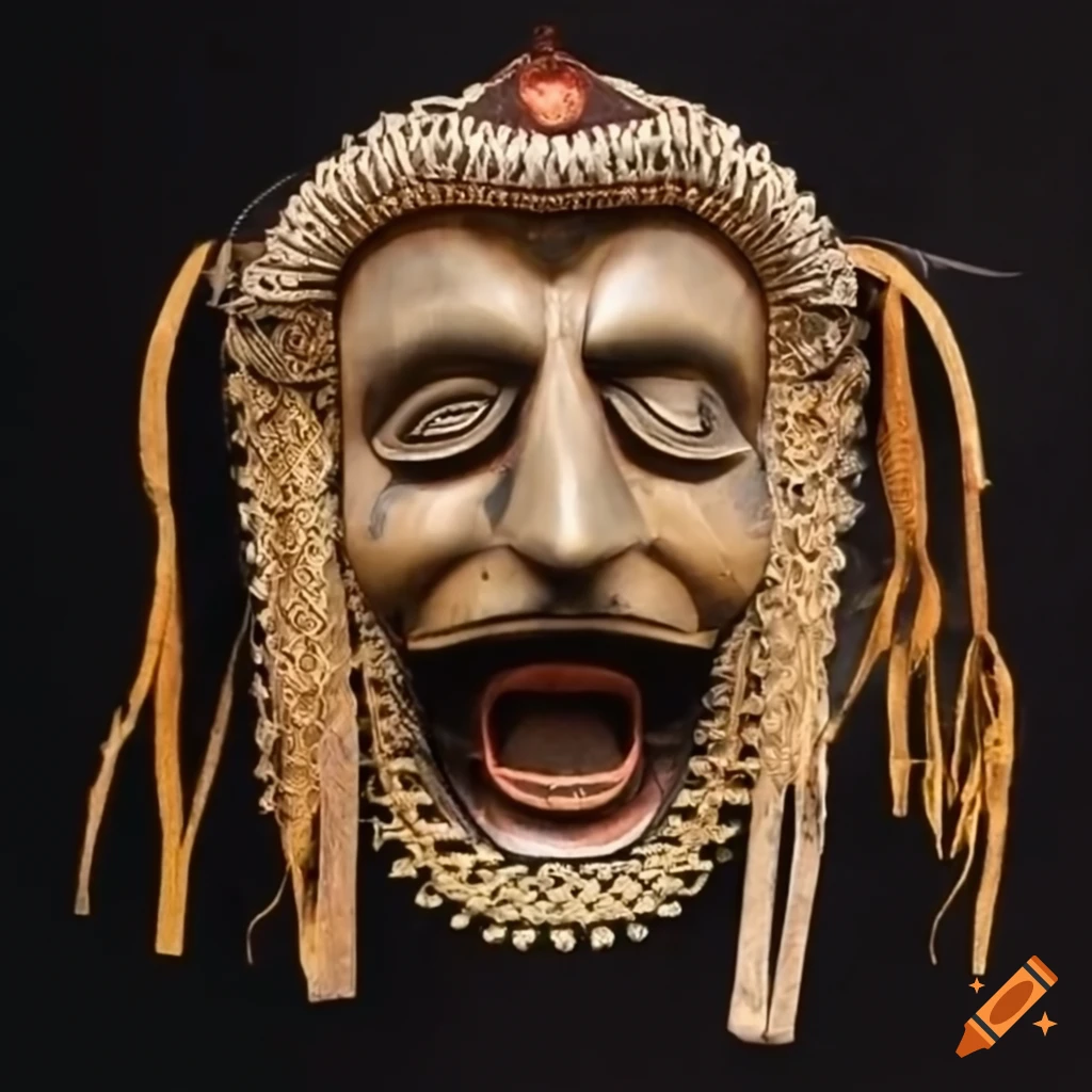 Iof ceremonial masks on Craiyon