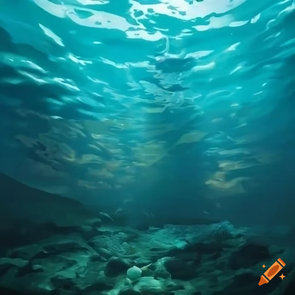 Calming underwater scene with sea creatures on Craiyon