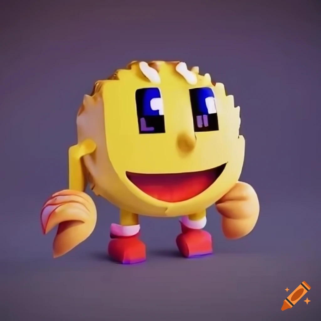 Pacman eating a baguette on Craiyon