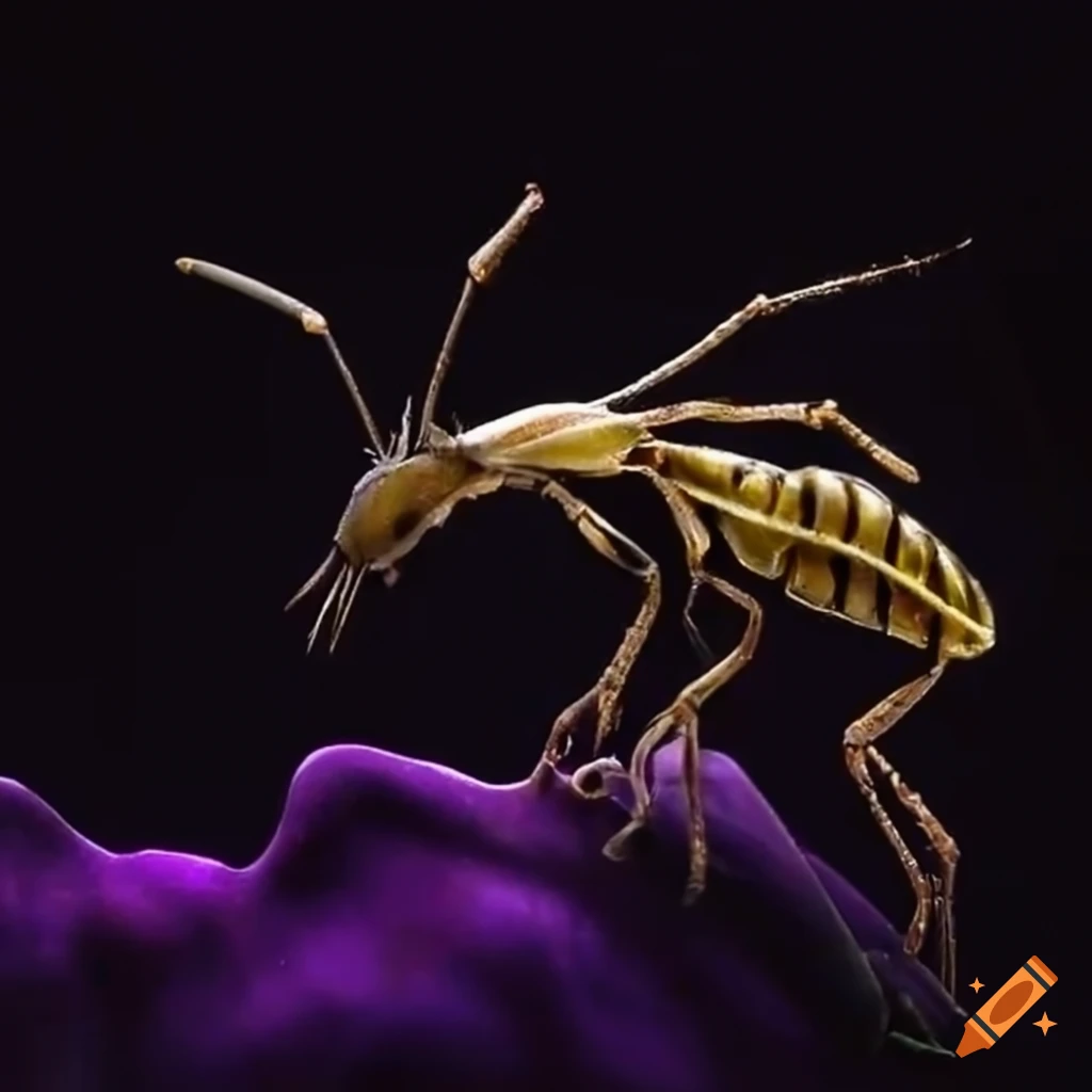 Unique black mutant insect with two legs on Craiyon