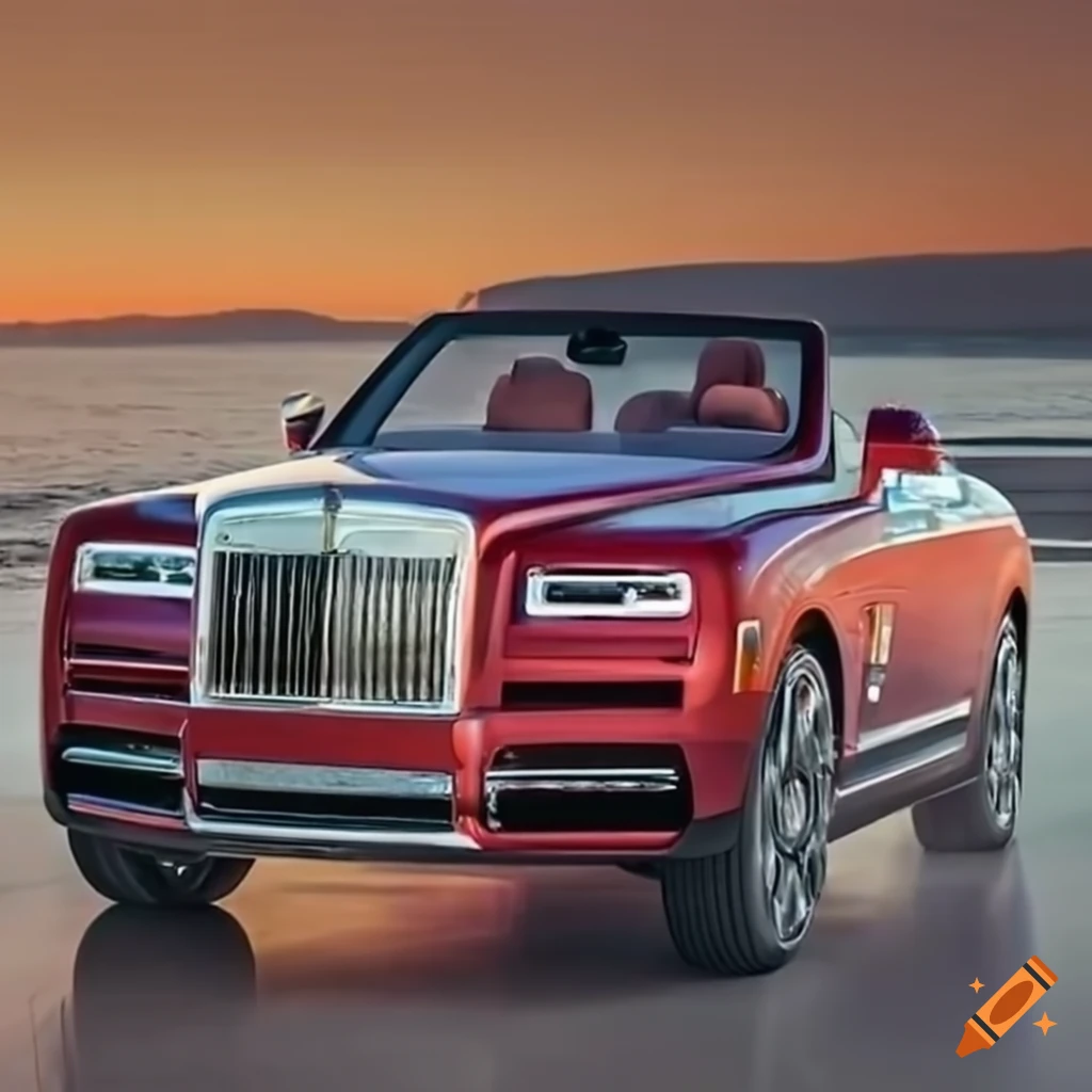 Luxurious rolls-royce cullinan 4-door convertible car on Craiyon