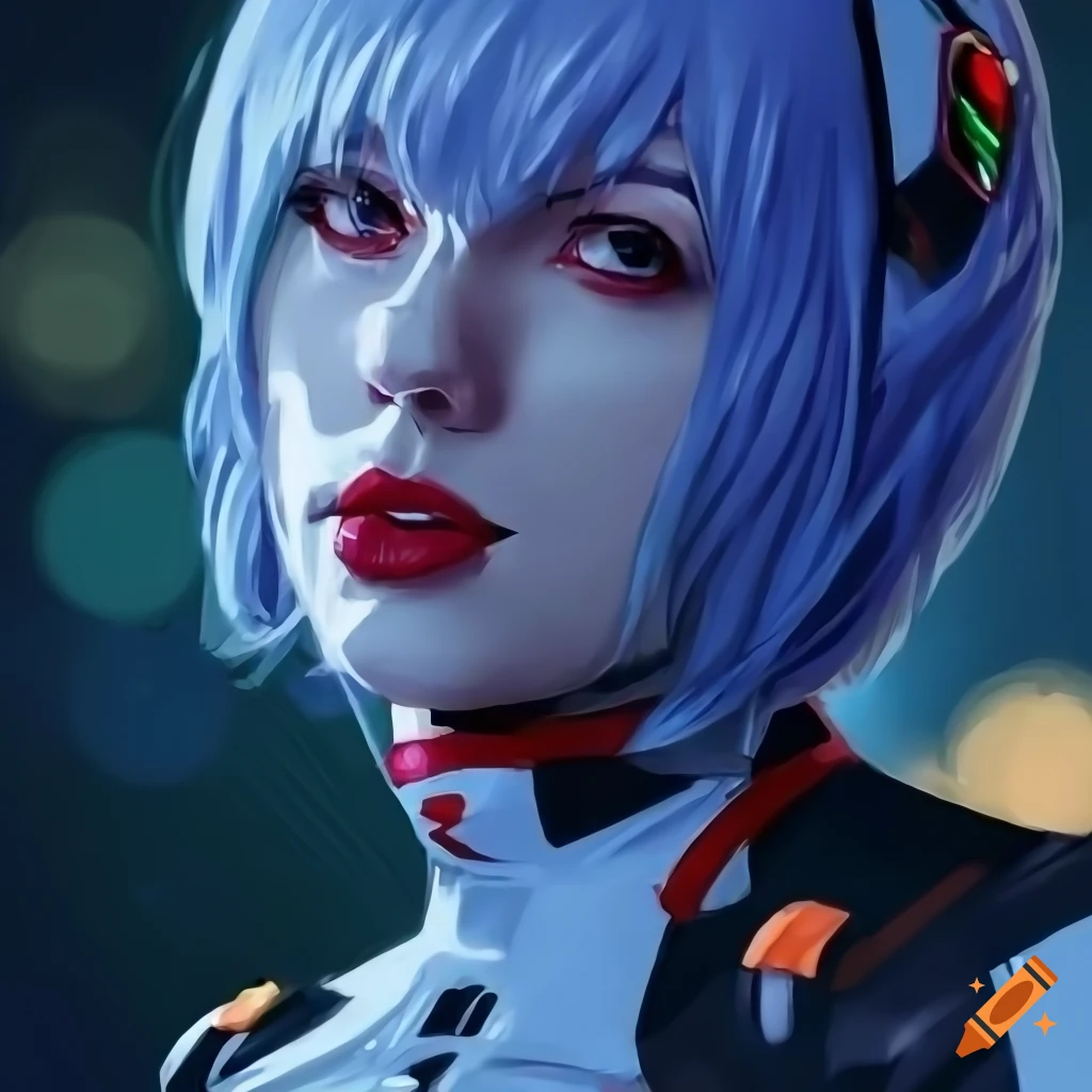 Pixel art portrait of rei ayanami cosplay by taylor swift with a ...