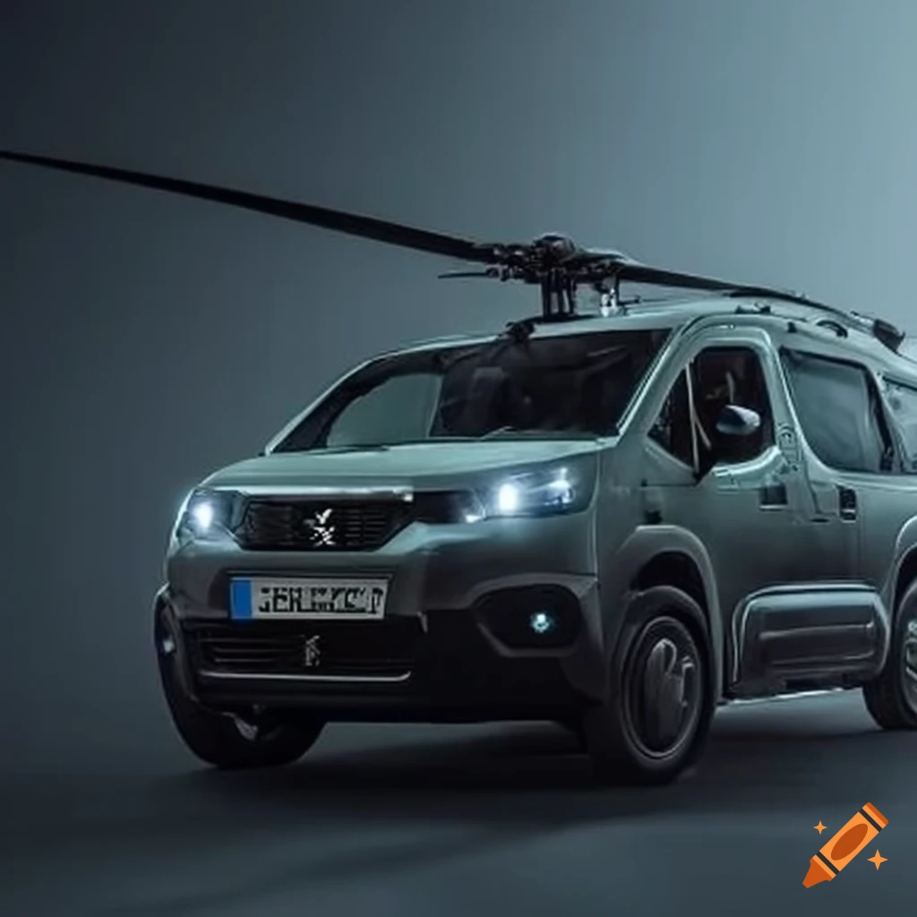 White peugeot rifter combined with a uh-60 black hawk on Craiyon