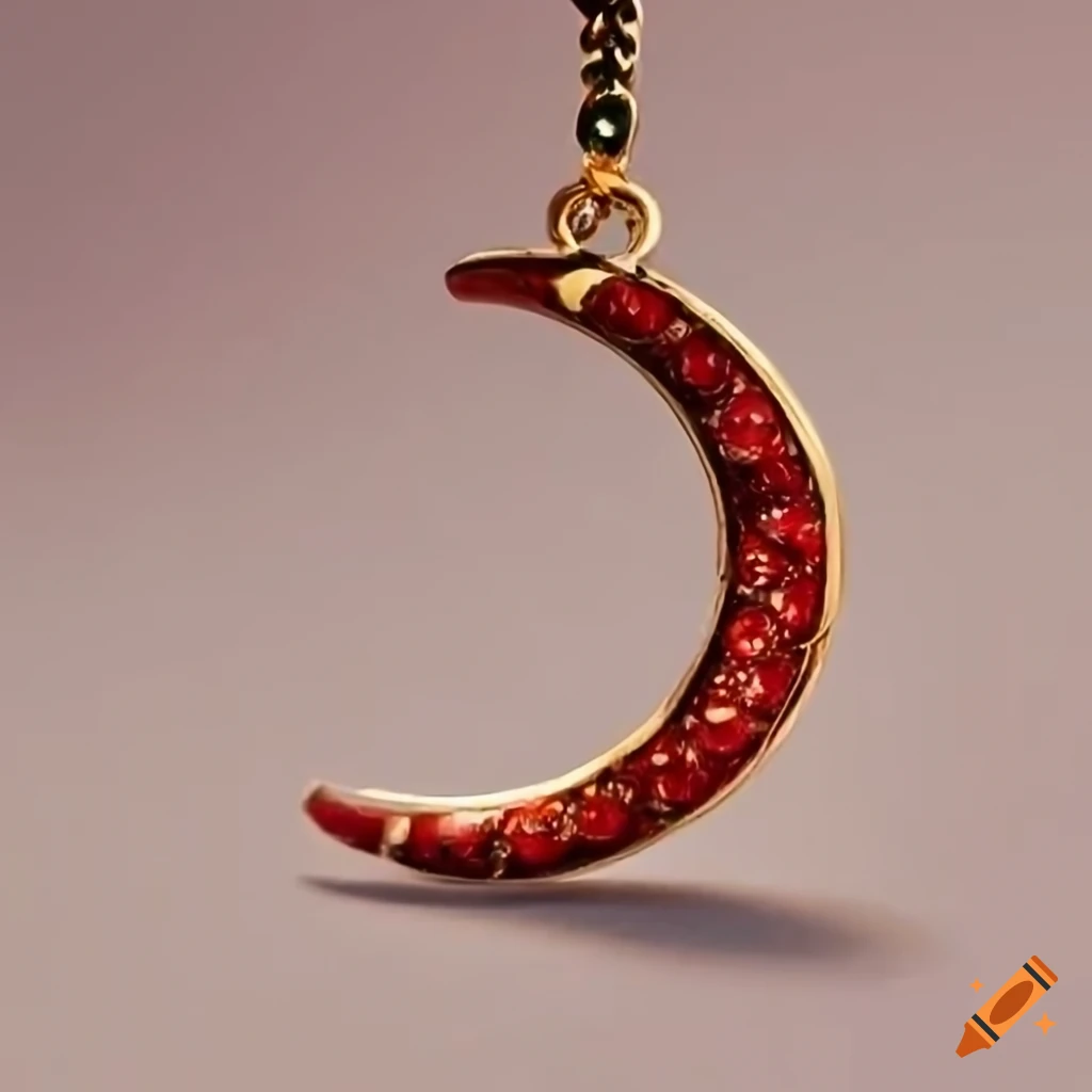 Red crescent half moon turkish jewelry on Craiyon