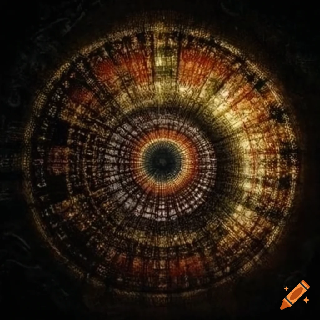 Intricately illustrated creation story depiction on Craiyon