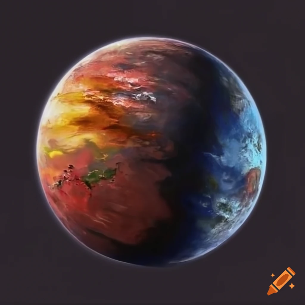 Planet painting on Craiyon