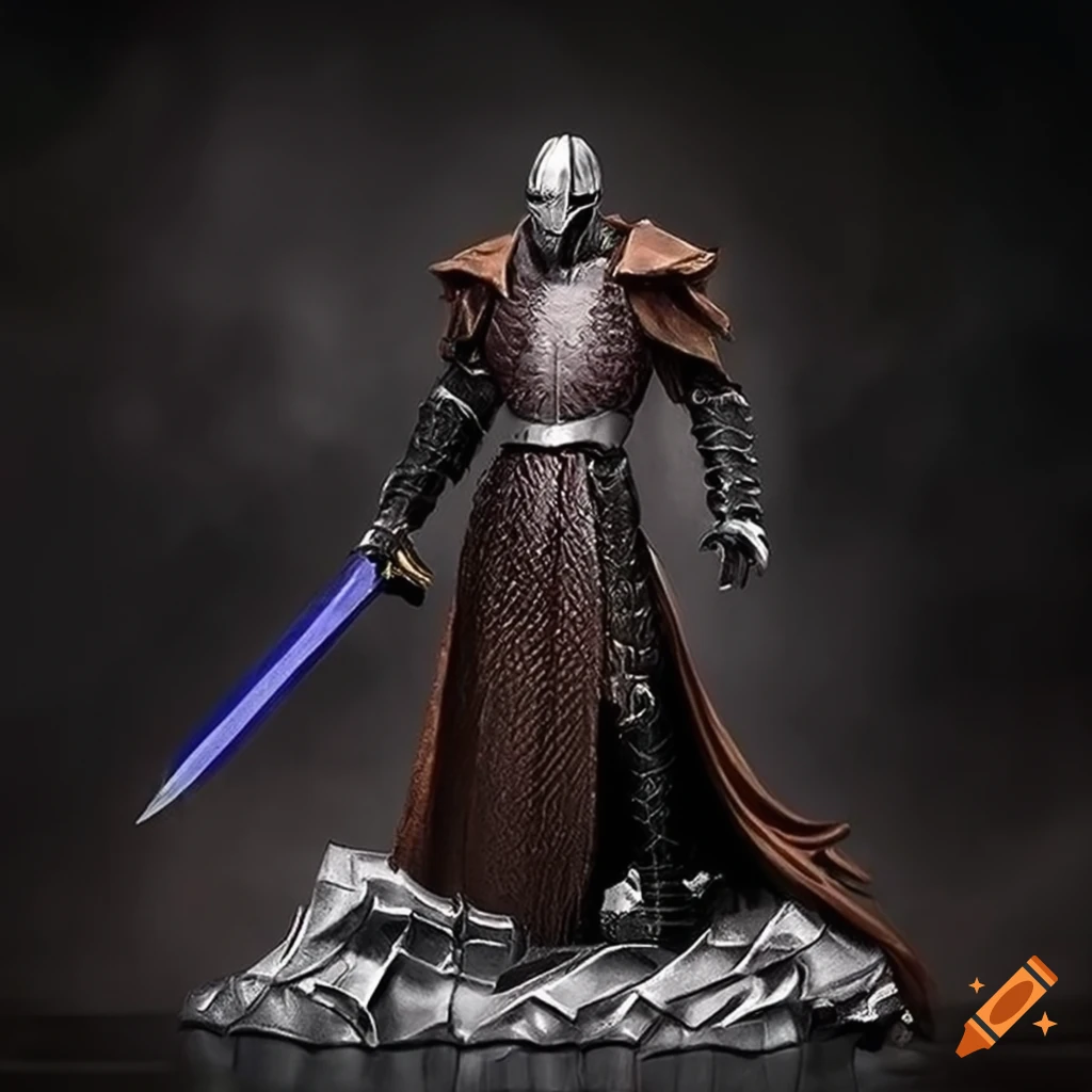 Griffith de Berserk in black armor knight with sword on Craiyon