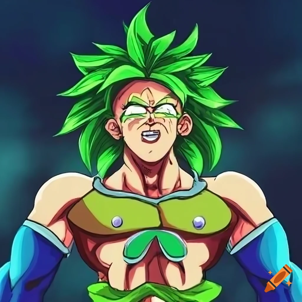 Broly character in pixar style on Craiyon