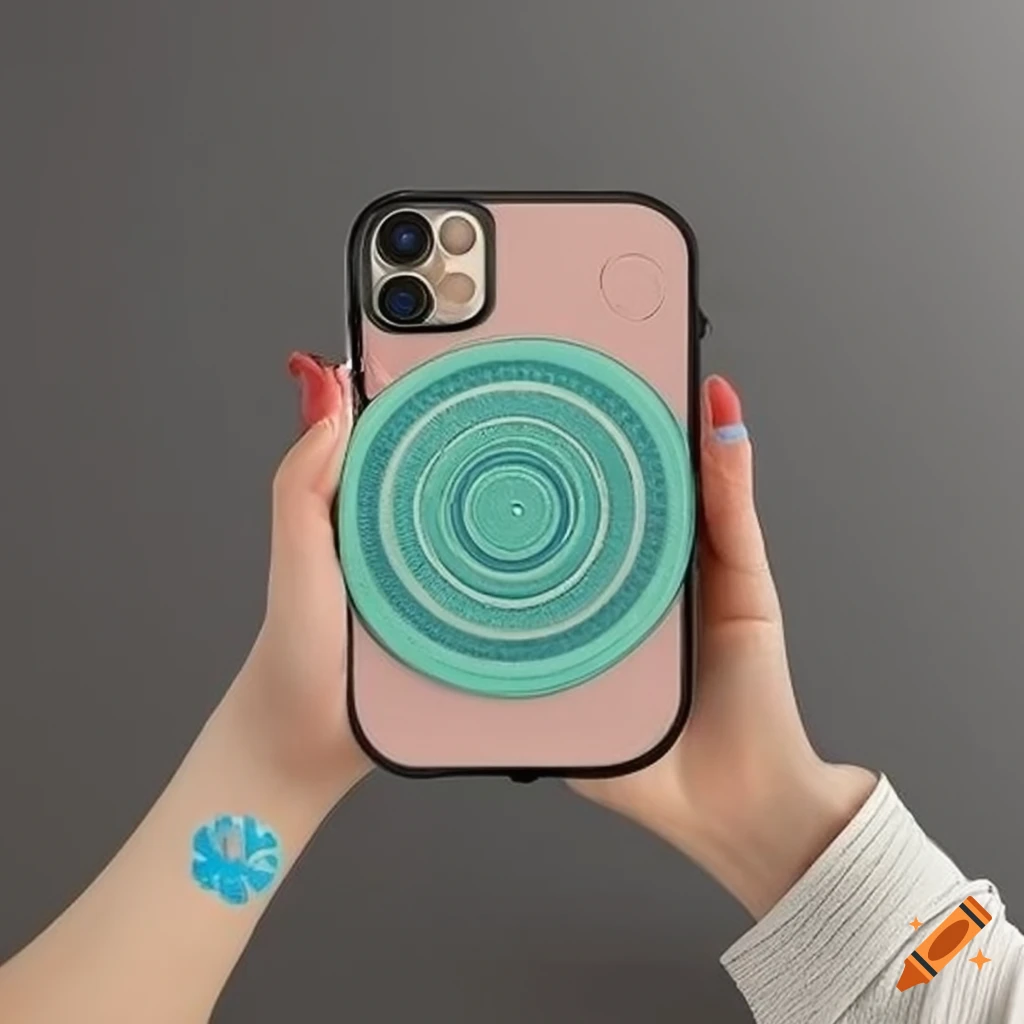 Circular phone cases on Craiyon