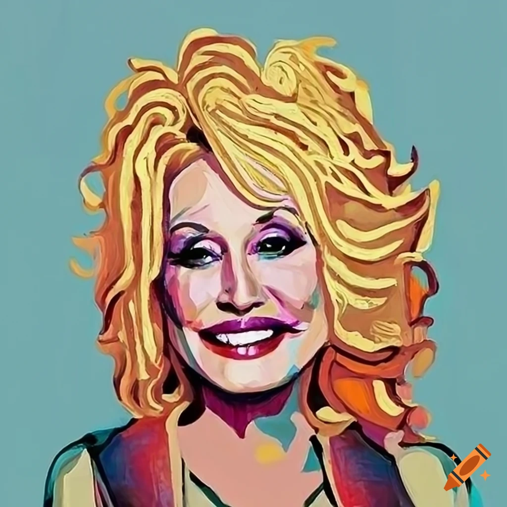 Dolly parton in modern art style on Craiyon