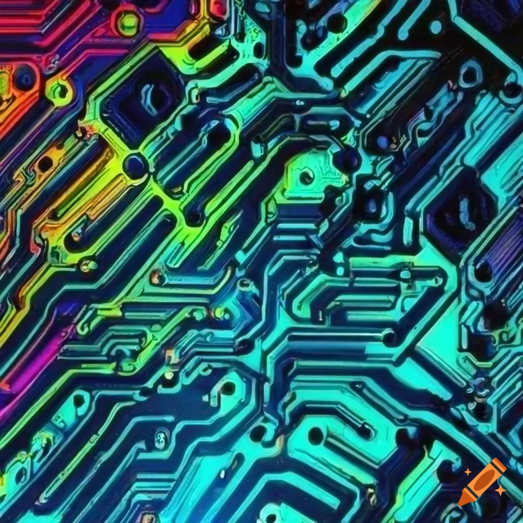 Circuit board pattern design on Craiyon