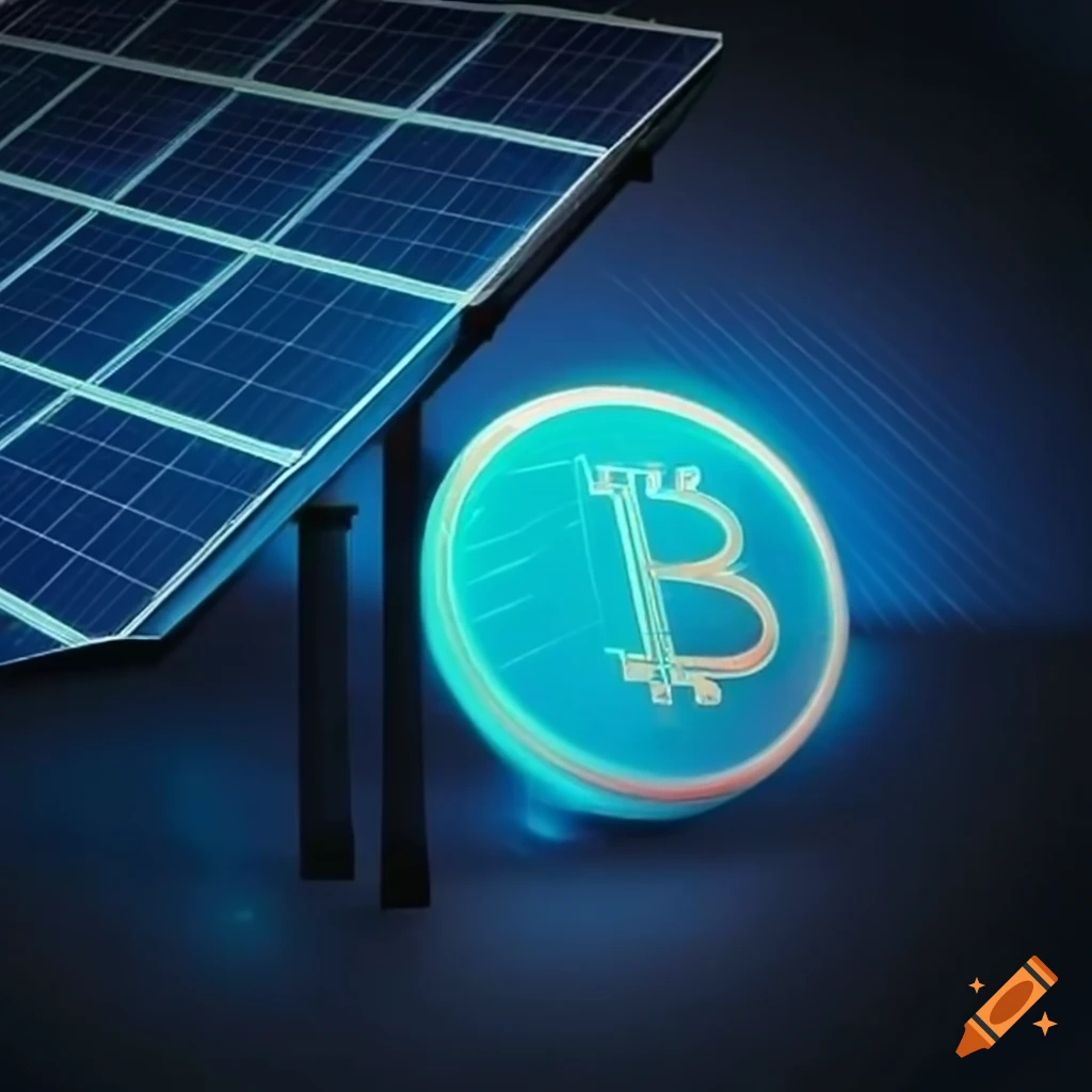 Solar and wind energy used for bitcoin mining operations on Craiyon