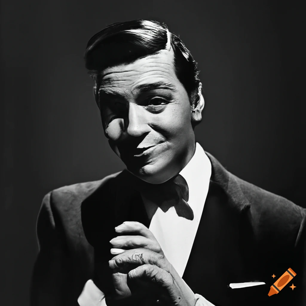 Proud crooner in vintage Las Vegas royal portrait on Craiyon