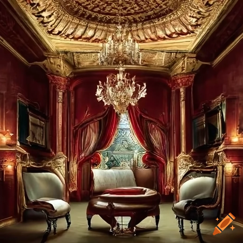 Victorian lounge with rich decor on Craiyon