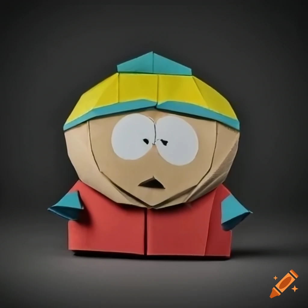 Origami of cartman character from south park on Craiyon