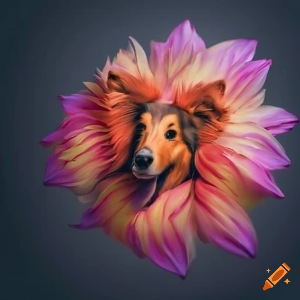 Collie flower on Craiyon