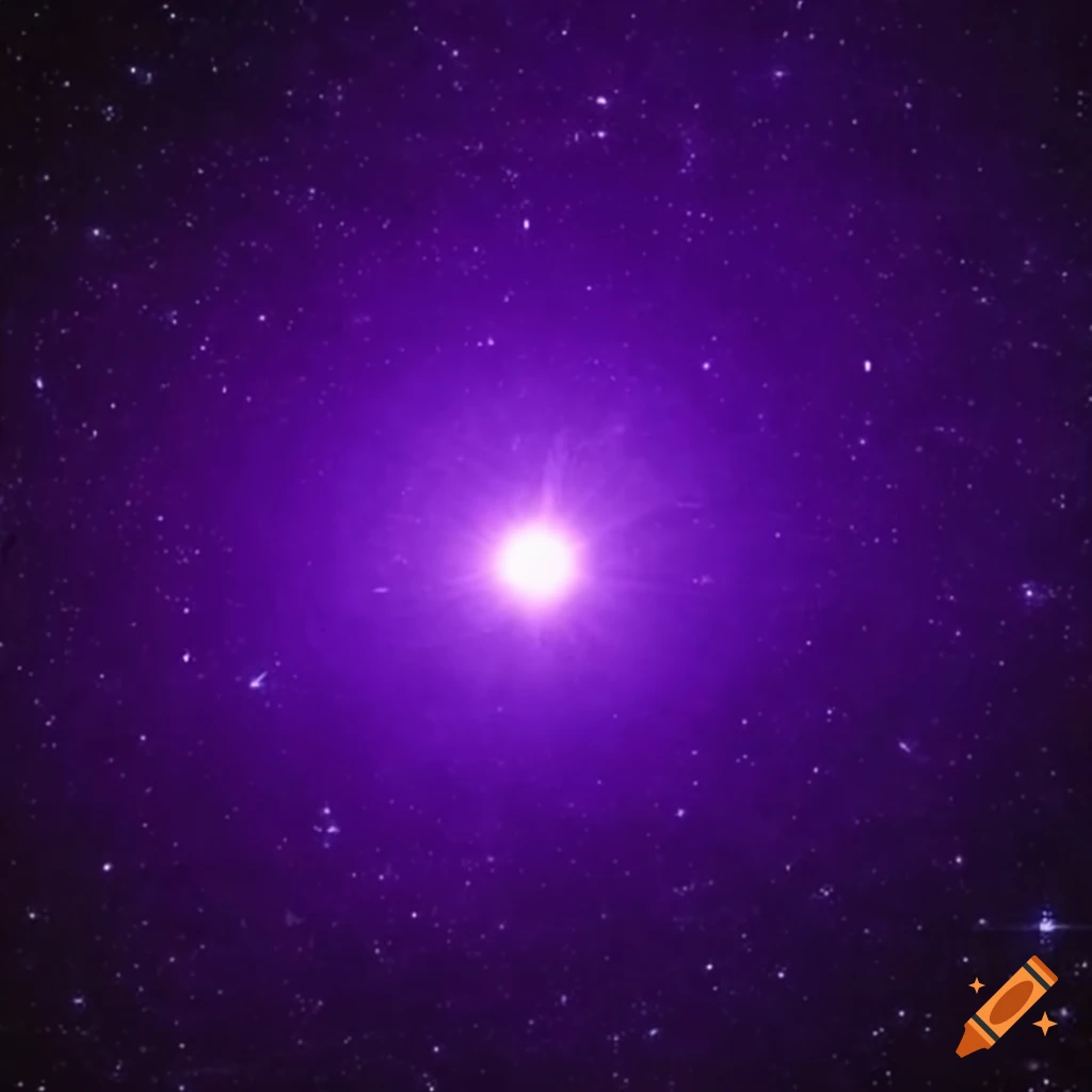 Dark purple star in the void of space on Craiyon