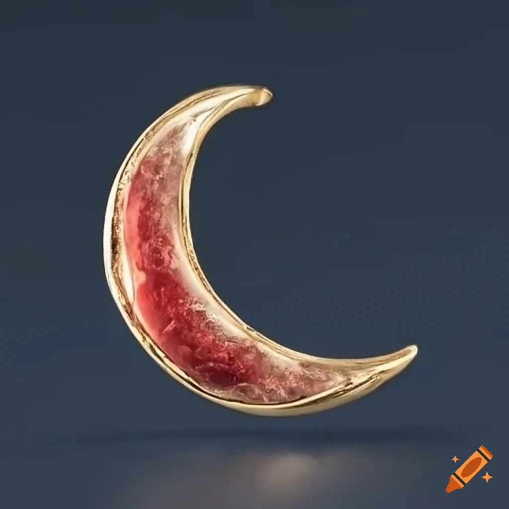 Red crescent turkish jewelry design on Craiyon