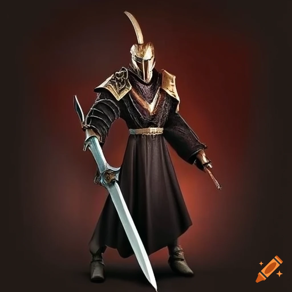 Vlad dracula fusion with mace windu in black knight armor with sword on Craiyon