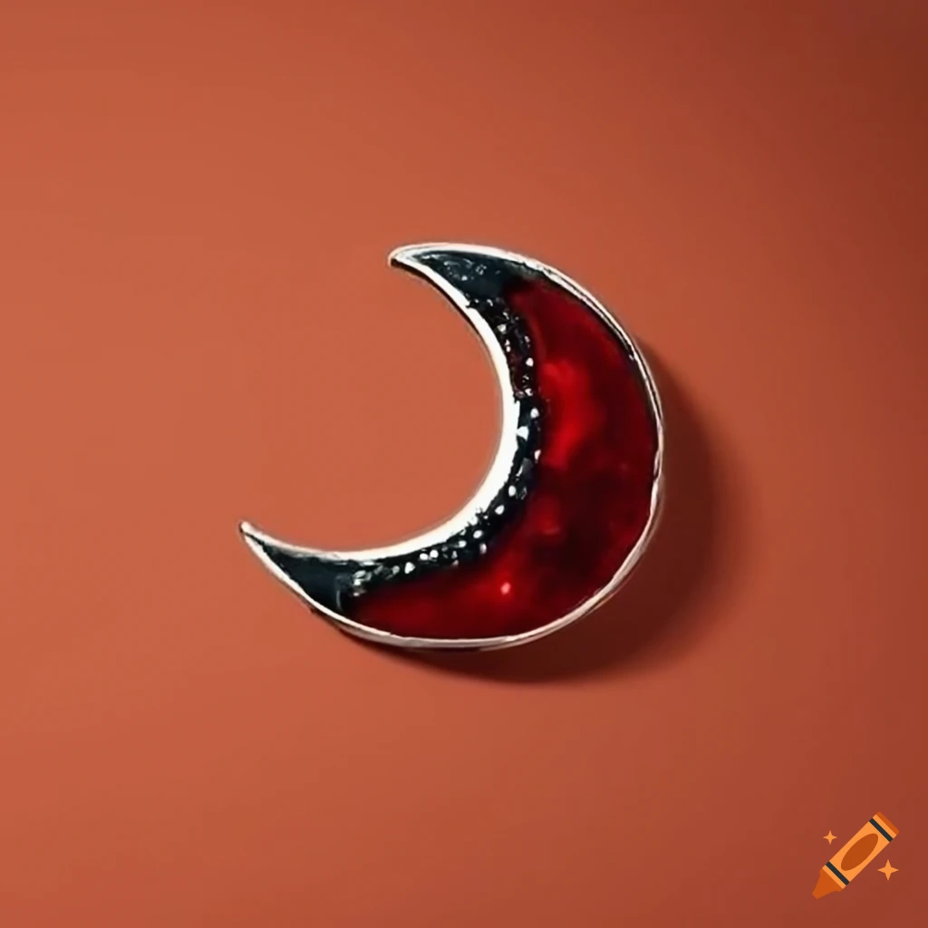 Red crescent half moon turkish jewelry on Craiyon