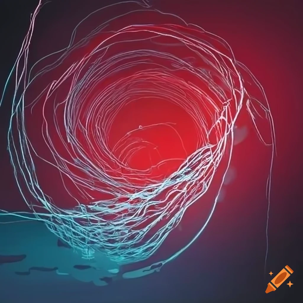 Telecommunication link with red and gray colors on Craiyon