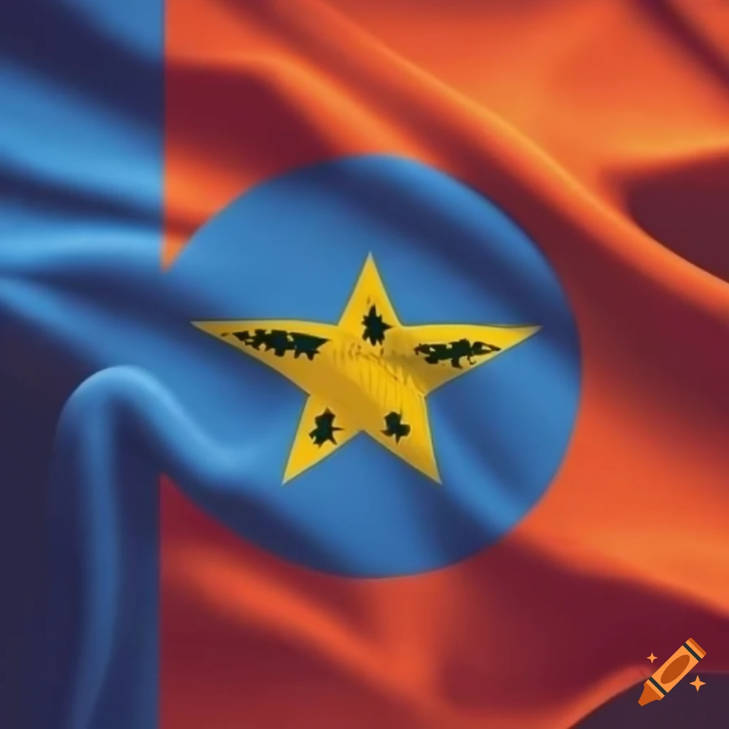 Flag of the imaginary country simu 1 on Craiyon