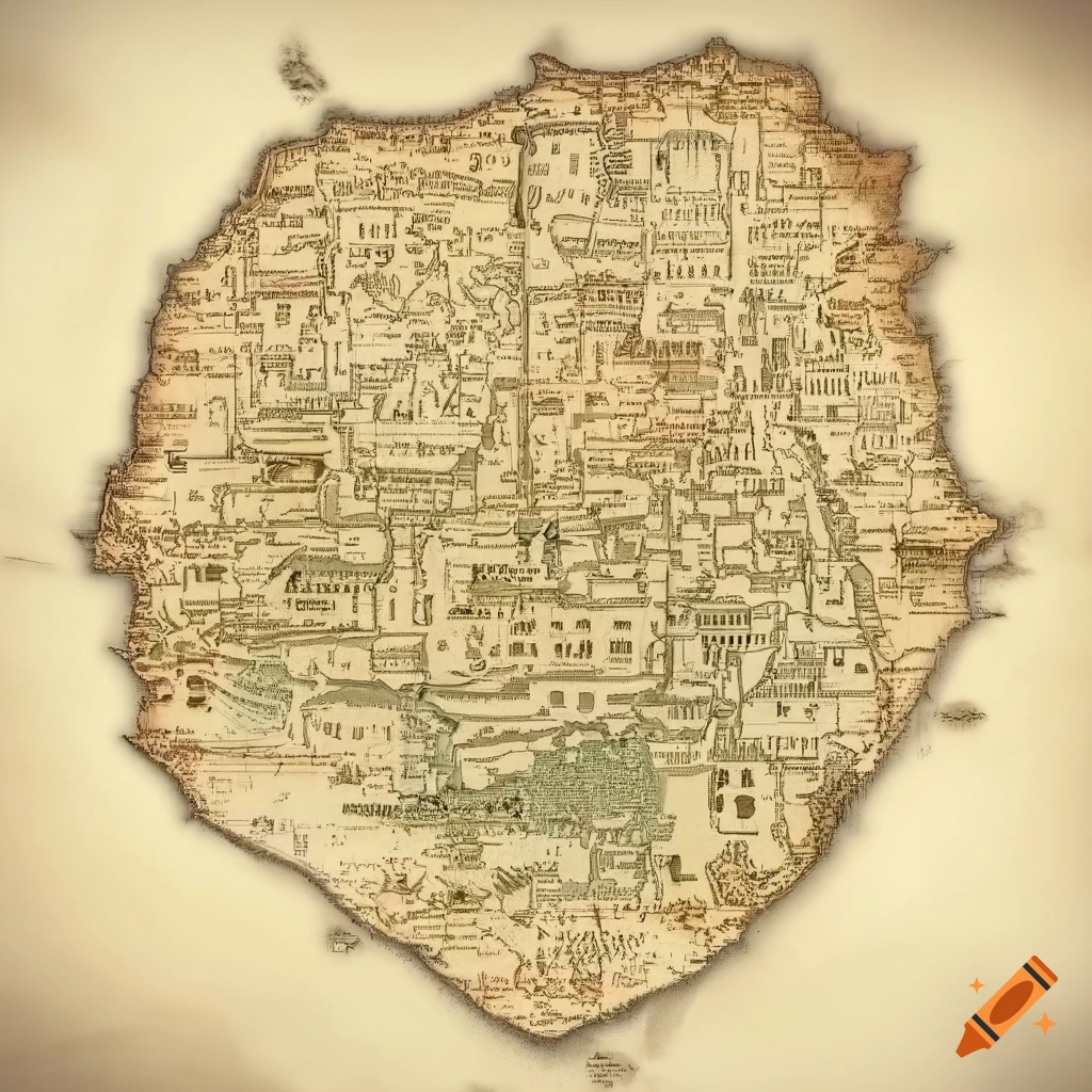 Ancient city map on Craiyon