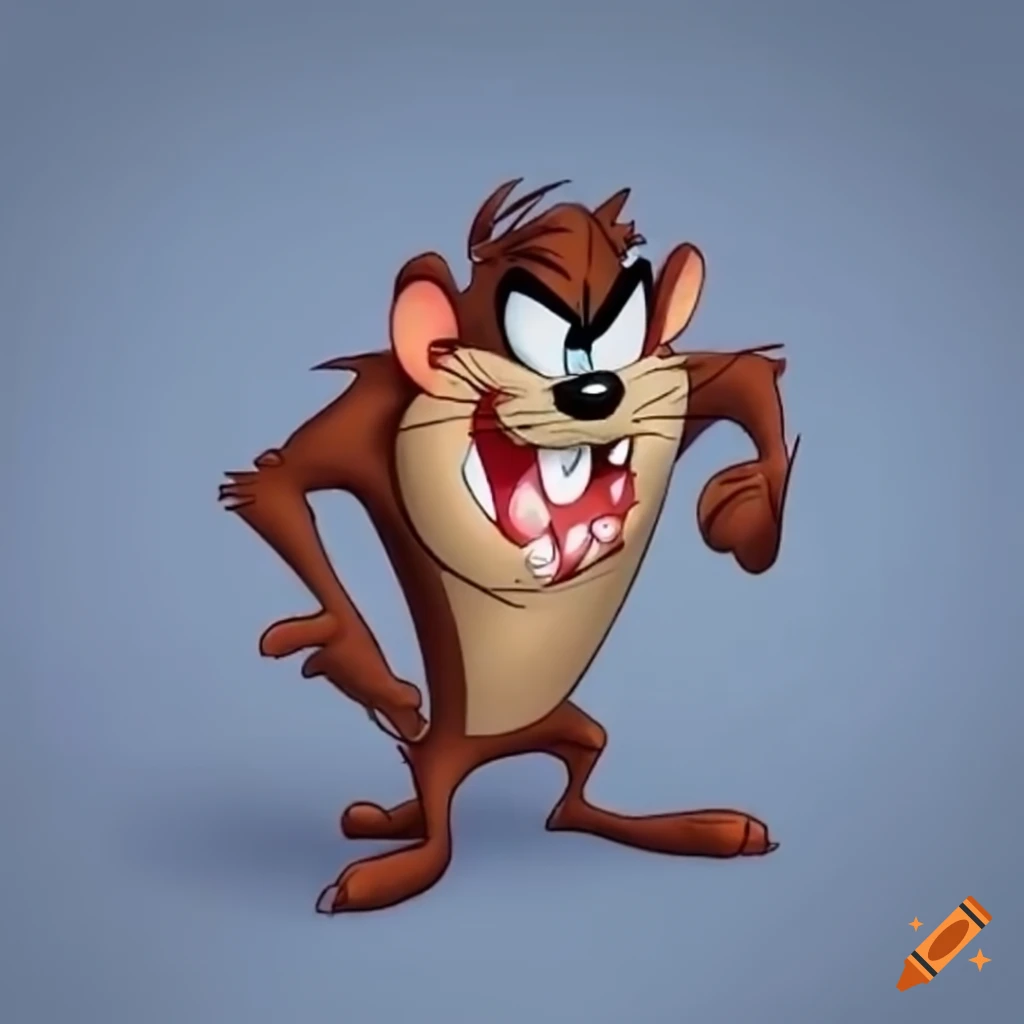 Tasmanian devil cartoon character from looney tunes on Craiyon
