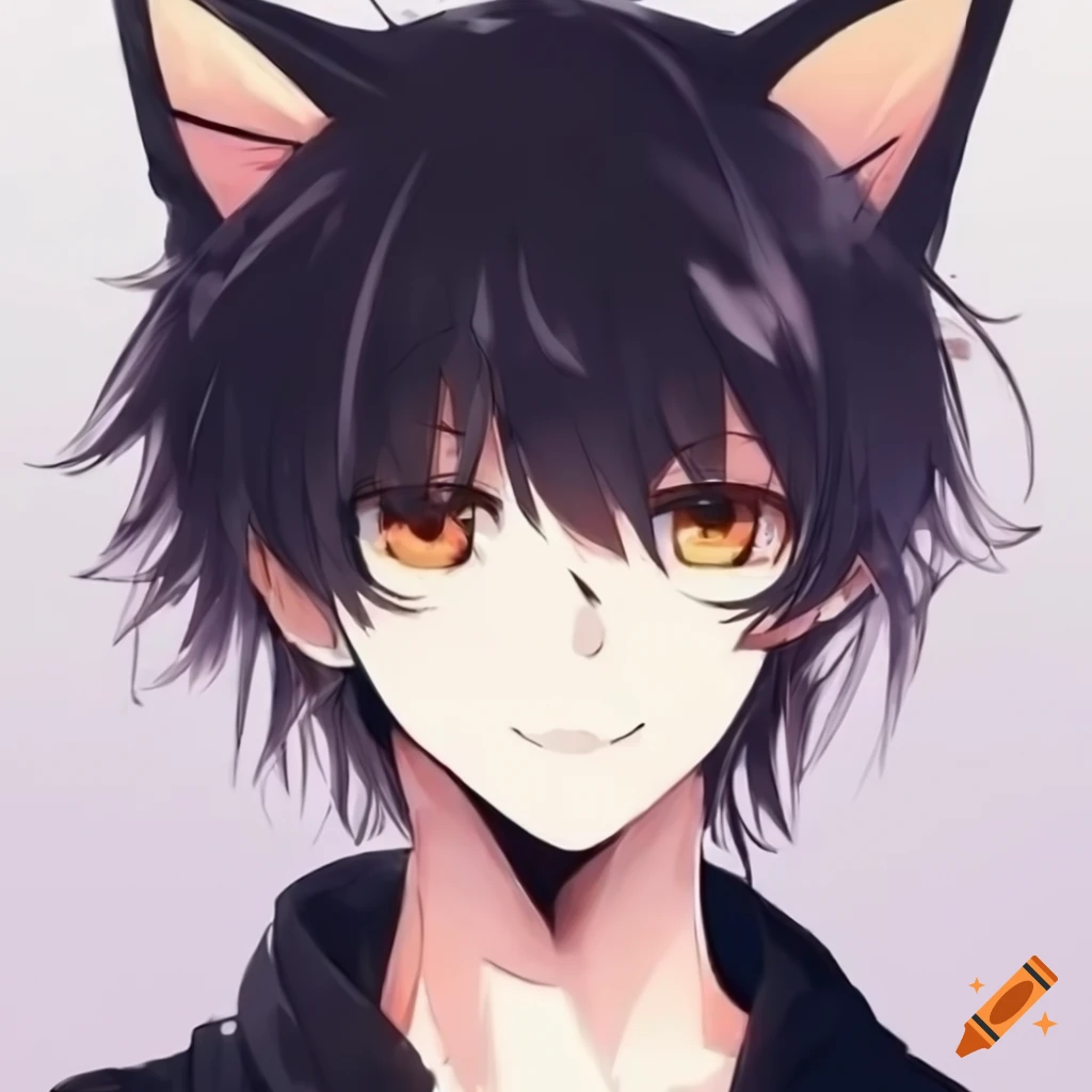 Cute anime neko boy on Craiyon